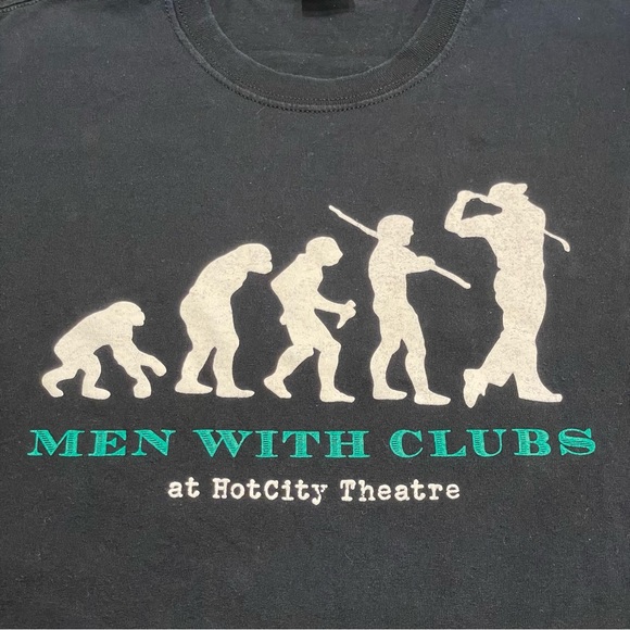 Gildan | Shirts | Men With Clubs Golf Tshirt For Human Evolution Funny ...